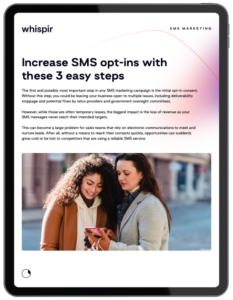 Increase SMS opt-ins with these 3 easy steps - Whisper Main